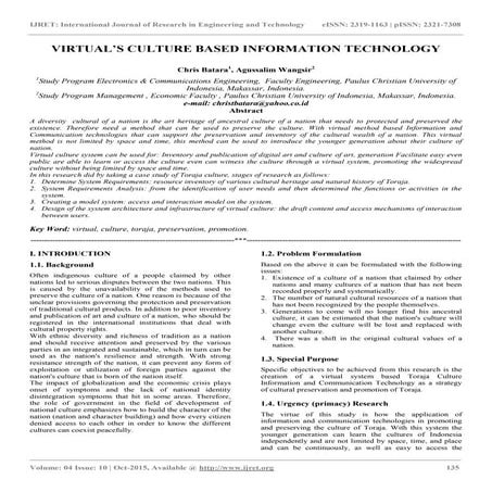 Virtual’s culture based information technology | PDF
