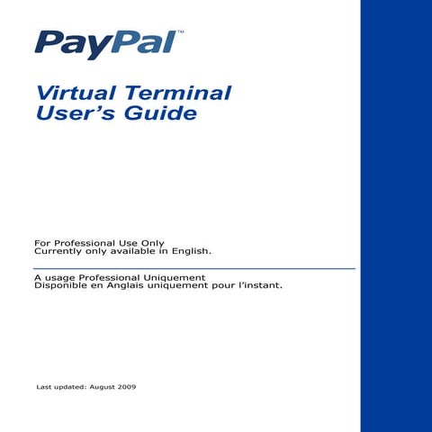 PayPal Virtual Terminal User Guide | PDF | Credit Cards | Personal Debt