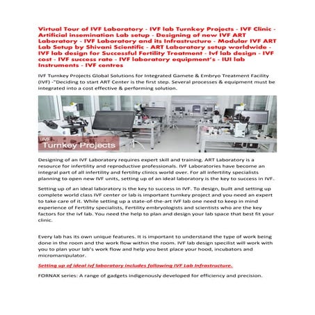IVF lab Turnkey Projects | PDF