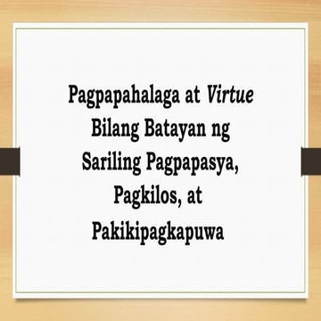 PAGIGING MALAKAS AT MATATAG SA BUHATY NG TAO | PPTX