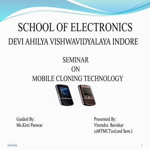 Mobile Cloning Technology | PPTX