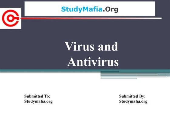 ANTIVIRUS AND VIRUS Powerpoint presentation | PPTX