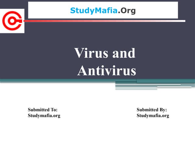 ANTIVIRUS AND VIRUS Powerpoint presentation | PPTX