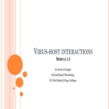 Virus host infection-module 1.1 | PPTX