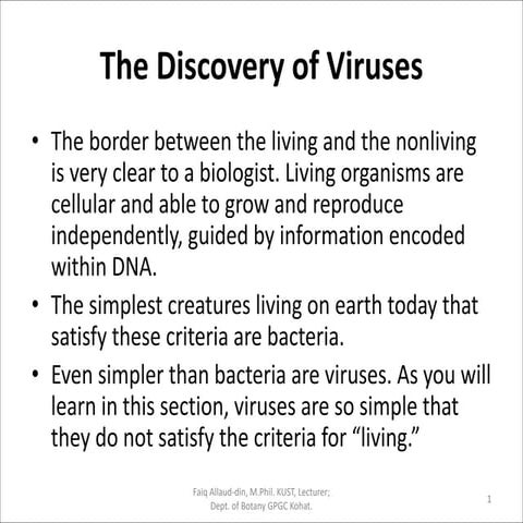 Viruses general characteristics and structure | PDF