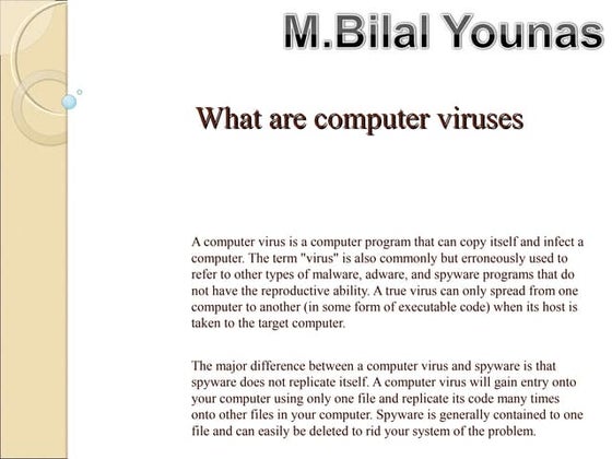 Computer viruses, types and preventions | PPT