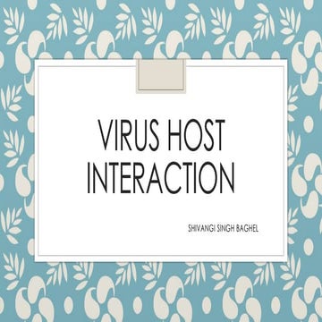 Virus host interaction.pptx microbiology | PPTX