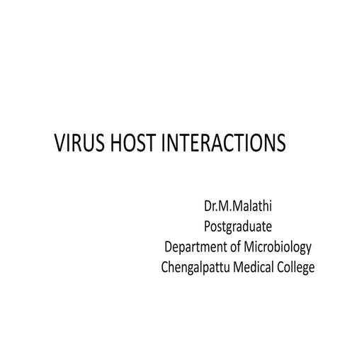 Virus host interactions | PPTX