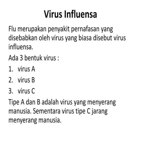 Virus influensa | PPTX