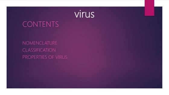 classification of virus | DOCX