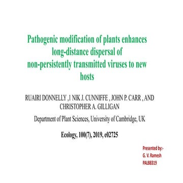 Aphid vectors of plant diseases | PPTX