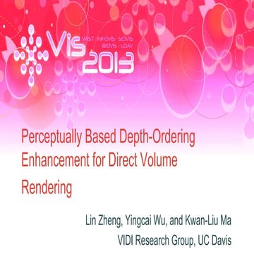 Perceptually Based Depth-Ordering Enhancement for Direct Volume Rendering | PPT