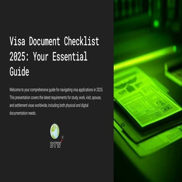 Visa Document Checklist 2025 – What You Need for a Successful ...