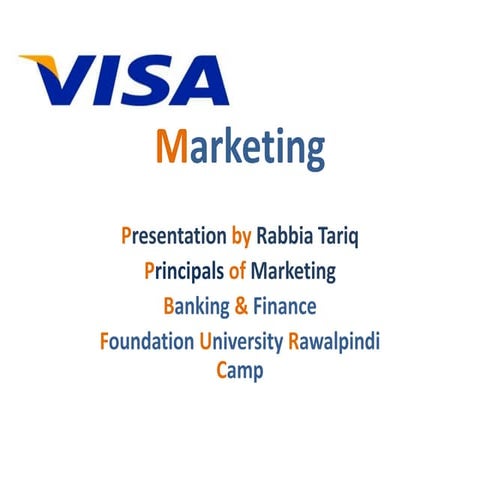 Visa card marketing | PPTX
