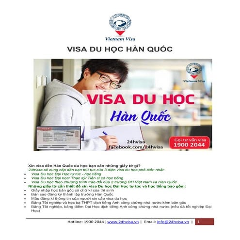 Visa du hoc han quoc | PDF