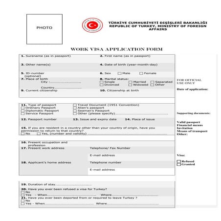 Visa form | PDF