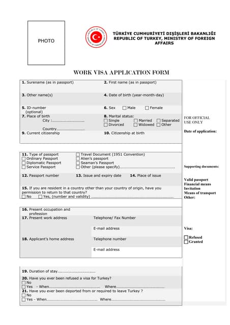France visa form | PDF