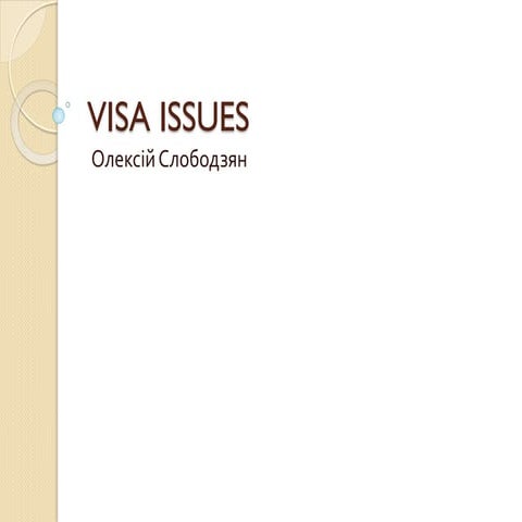 Visa issues | PDF