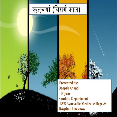 Visarga kaal / Southern solstice / Dakshinayana by Deepak Anand | PPTX