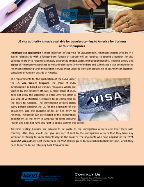 USA VISA POLICY | PPTX