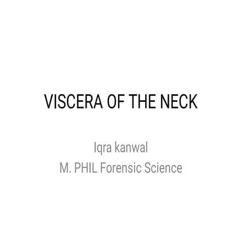 Gross Anatomy, Navigating the neck:A deep dive into Visceral Anatomy. | PDF