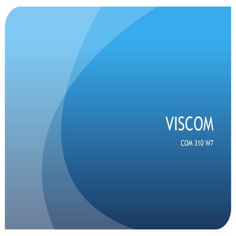 VisCom mweek1 | PPTX | Eye and Vision Conditions | Diseases and Conditions