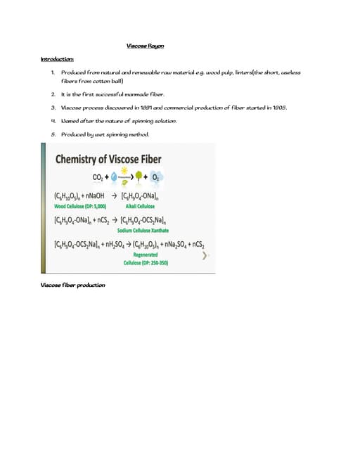 Chemistry project PREPARATION OF RAYON FROM FILTER PAPER | PDF