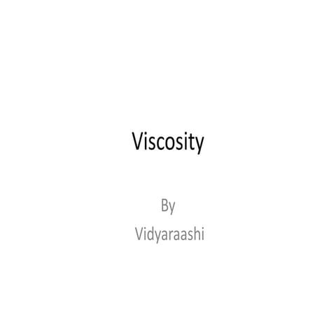 Viscosity | PPT