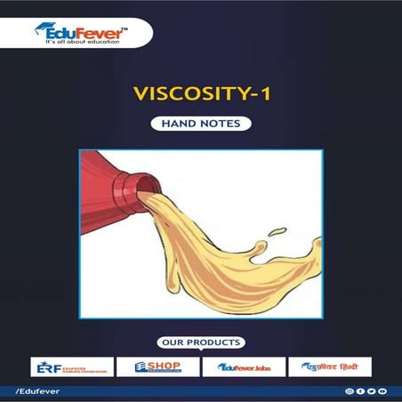 Viscosity 1 - Physics Handwritten Notes | PDF