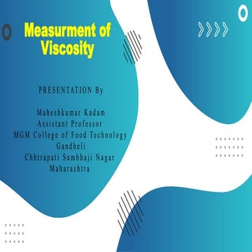 Viscosity measurement of Flow, Classification and type | PPTX