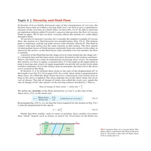 Viscosity and fluid flow | PDF