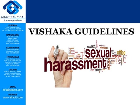 Vishakha vs state case | PPTX | Crime & Harmful Acts to Individuals ...