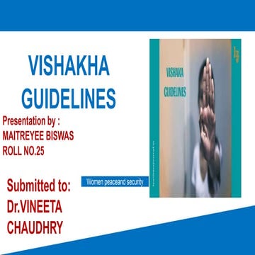 Vishakha Guidelines