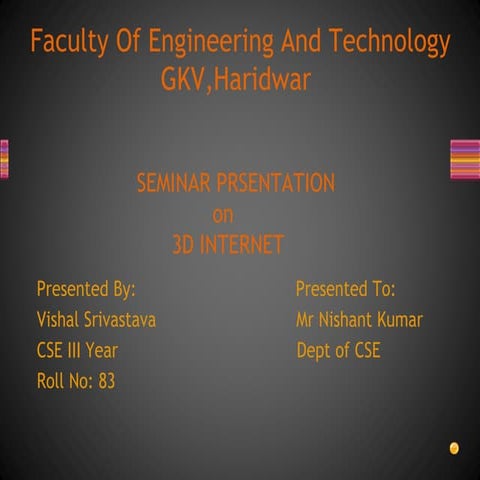 3D internet | PPT