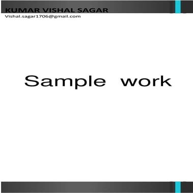 Vishal sample work | PDF
