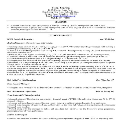 Vishal Sharma Updated Cv | PDF