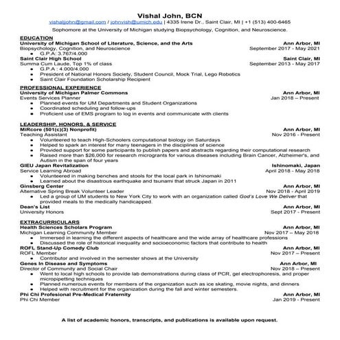 Vishal's resume | PDF