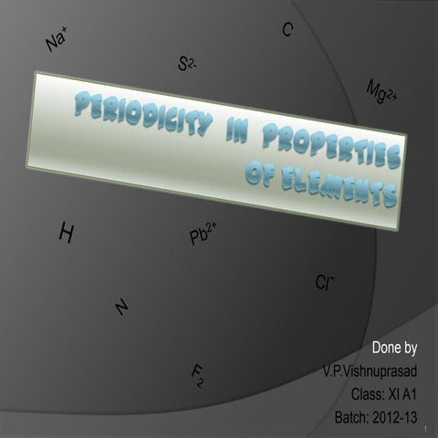 Periodic Table and its Properties | PPT