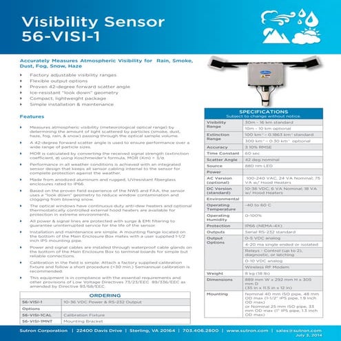 Visibility sensor 56 VISI | PDF | Free Download