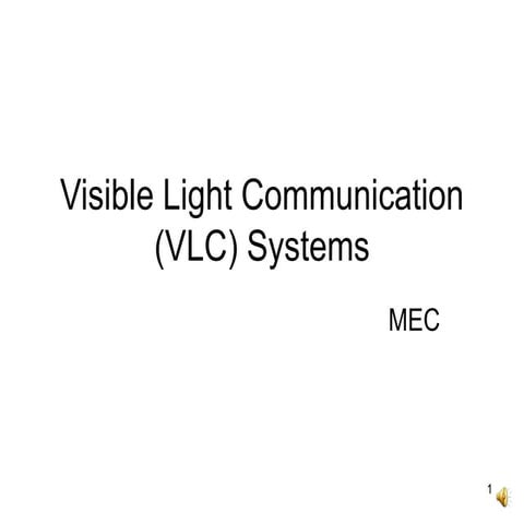 Visible Light Communication Vlc Systems Ppt Computer Peripherals