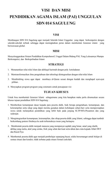 Visi dan Misi SMAN 2 Amlapura | PDF