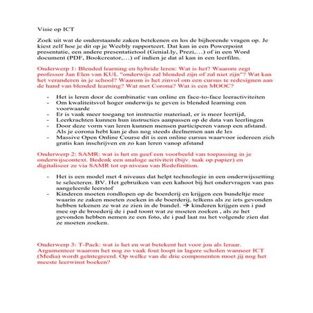 Visie op ICT.pptx gemaakt in een PowerPoint | PPTX