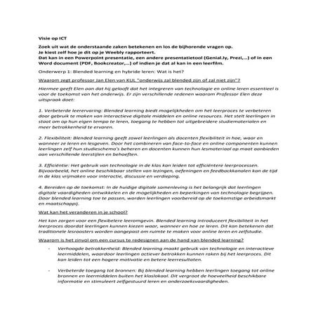 Visie op ICT | PDF