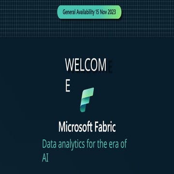 Visión Microsoft Fabric Data analyst for the era of AI | PPTX