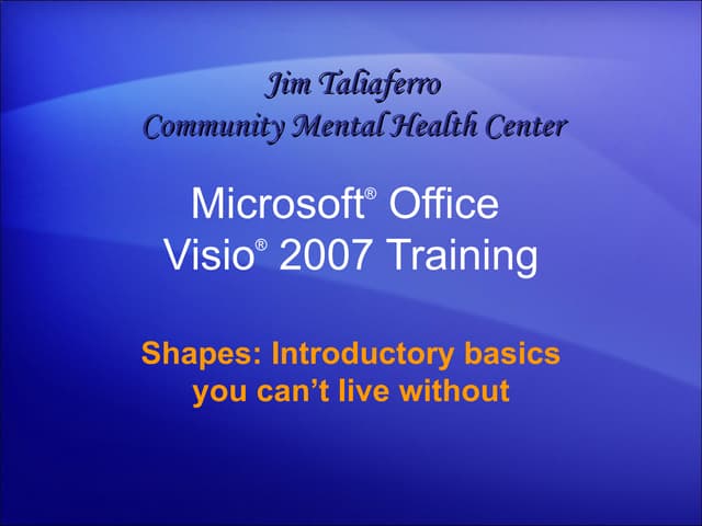 Visio 2007ù Shapes Introductory Basics You Can T Live Without | PPT Visio 2007ù Shapes Introductory Basics You Can T Live Without | PPT