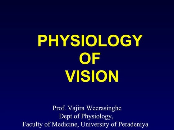 Physiology of vision | PPT