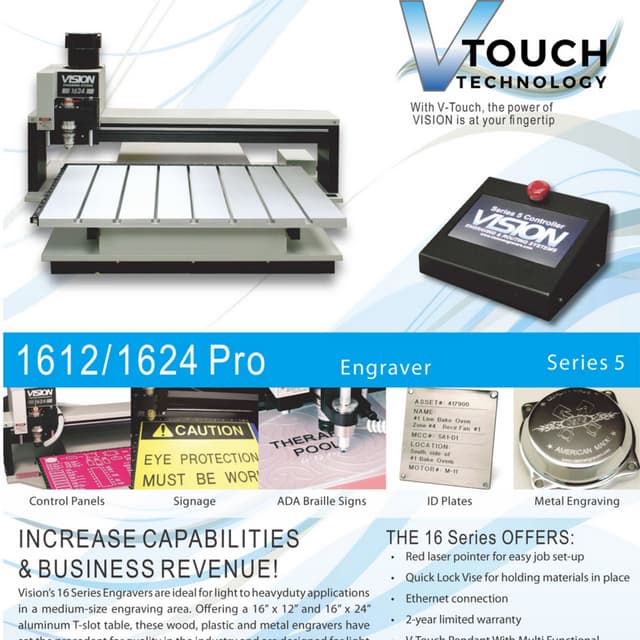 Vision 1612 Pro S5 Engraver | PDF