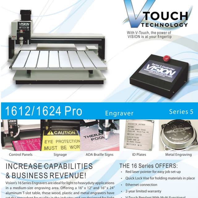 Vision 1624 Pro S5 Engraver Machine | PDF