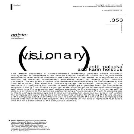 Visionary management | PDF