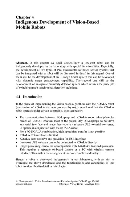 Vision Based Autonomous Robot Navigation Pdf 7353